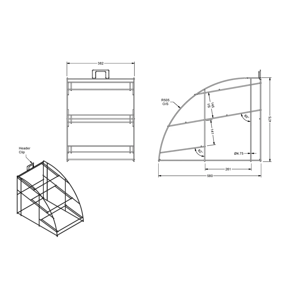 3 Tier Countertop Wicker Basket Display