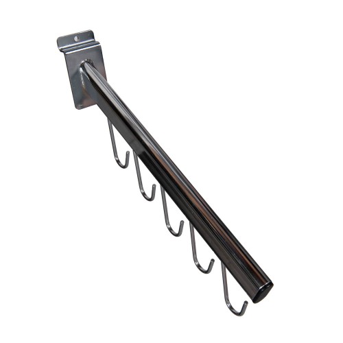 Slatwall 5 Sloping Chrome Hook Arm | Slatwall Hooks UK