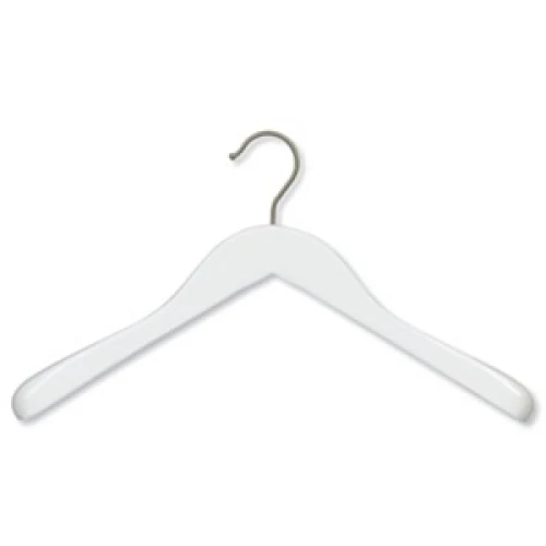 White Broad Wooden Hangers | Cloth Hangers | Coathangers